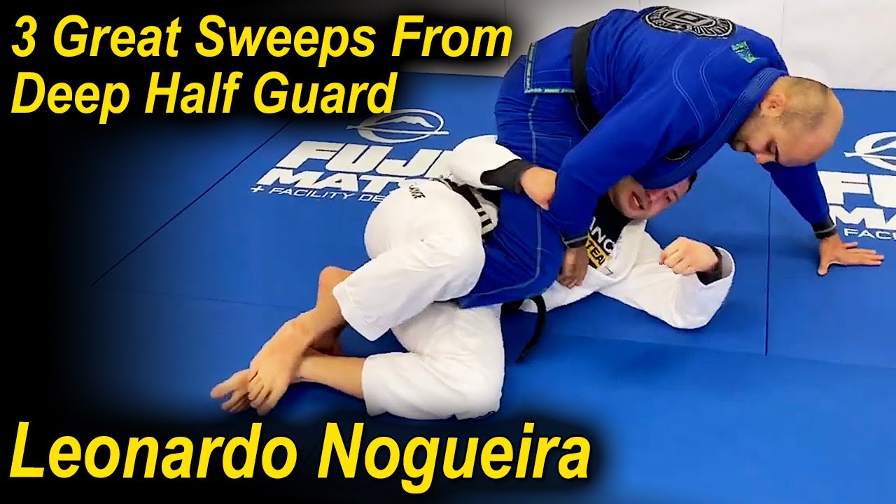 3 Very Efficient Sweeps From Deep Half Guard by Leonardo Nogueira - YouTube