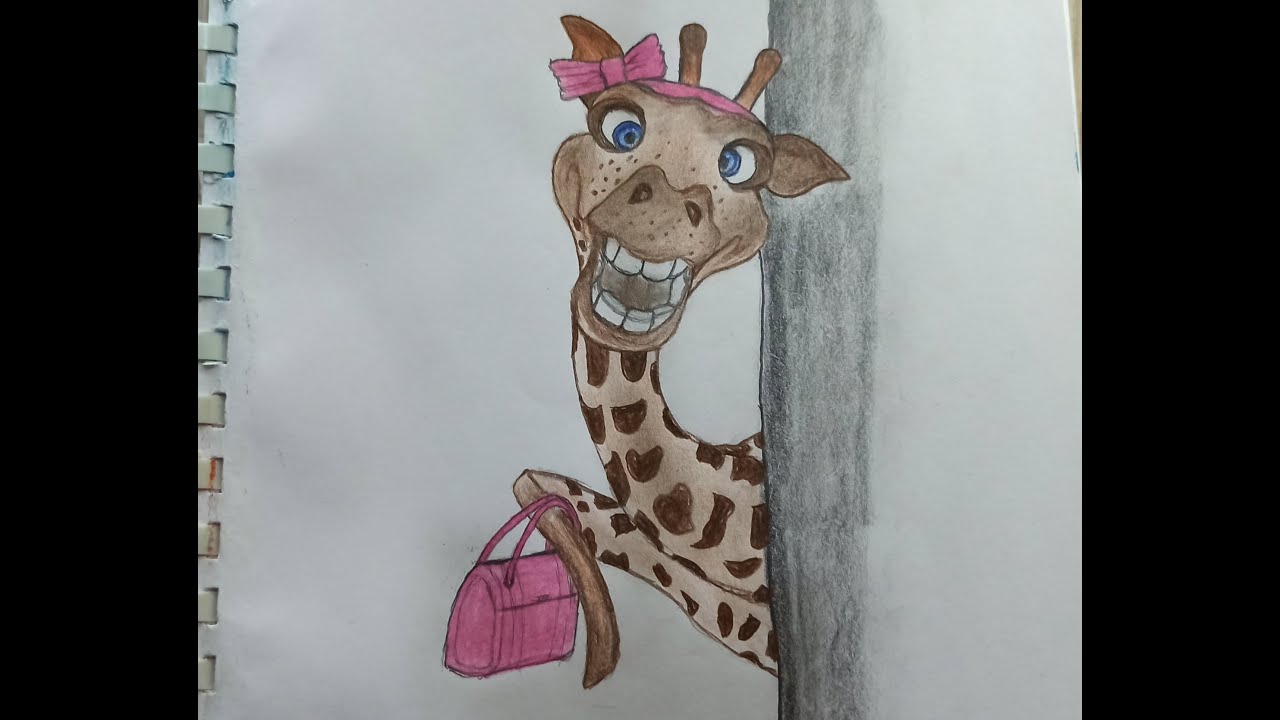 zurafa çizim #how to draw giraffe - YouTube