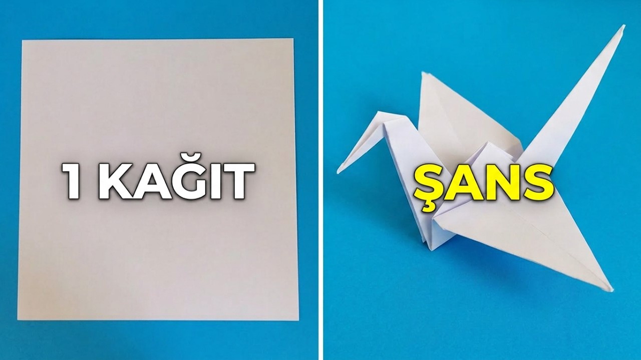 BU ORİGAMİ DİLEK TUTTURUYOR! 🤯Origami Turna Kuşu Yapımı - How To Make A ...