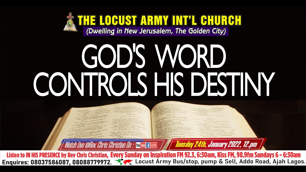 Rev. Chris Christian - GOD'S WORD CONTROLS HIS DESTINY - YouTube