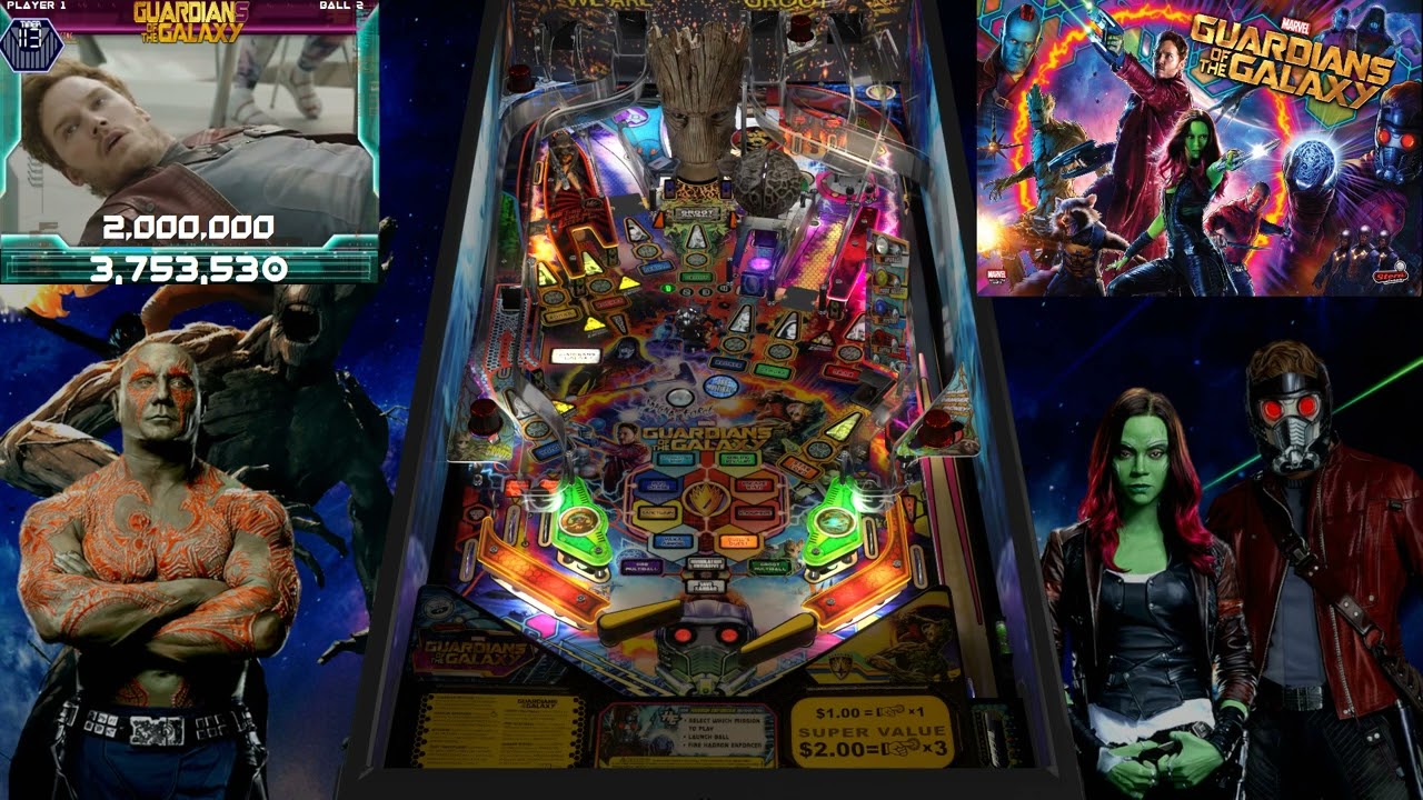 Guardians of The Galaxy (v2.0) Pinball VPX - YouTube
