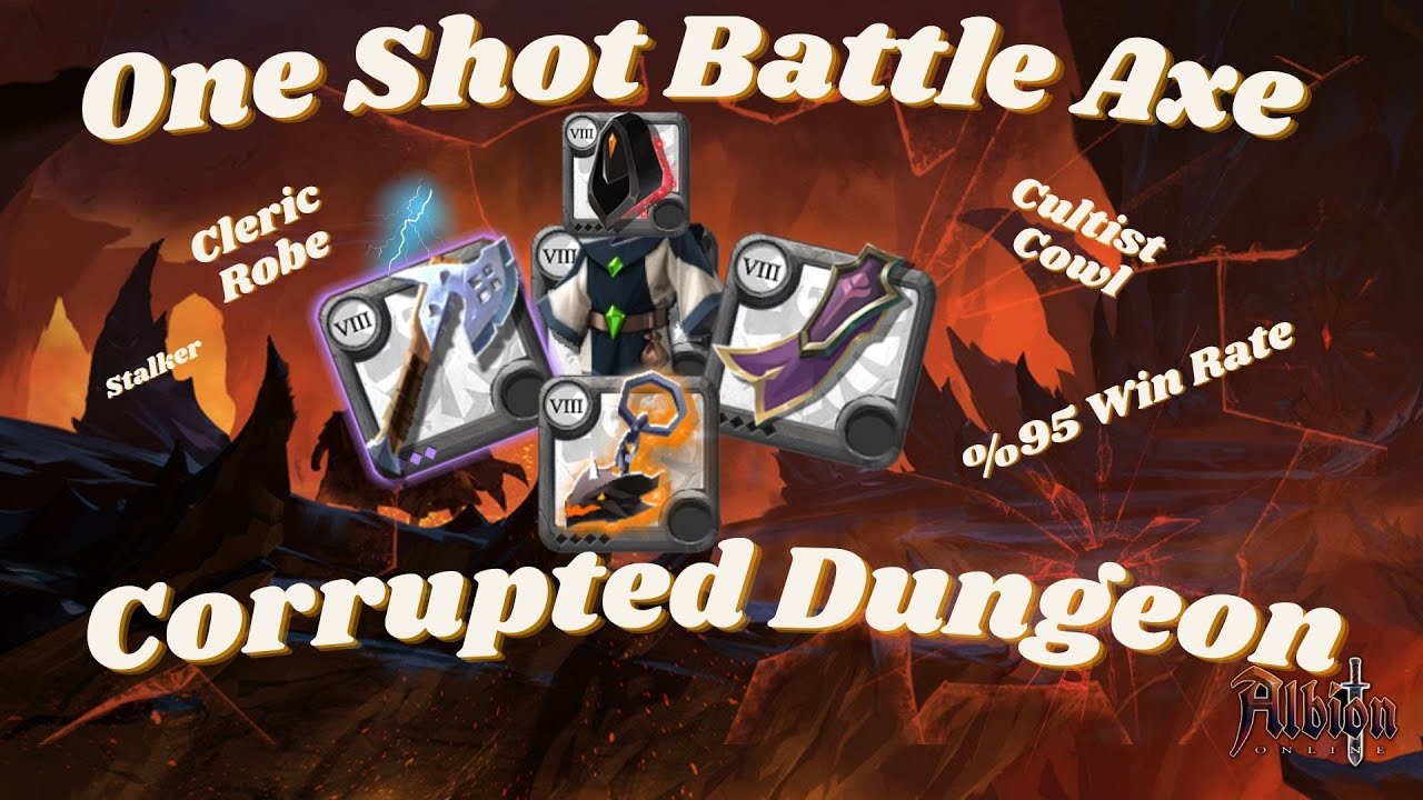 Battle Axe One Shot Build I Albion Online I Corrupted Dungeon I One ...
