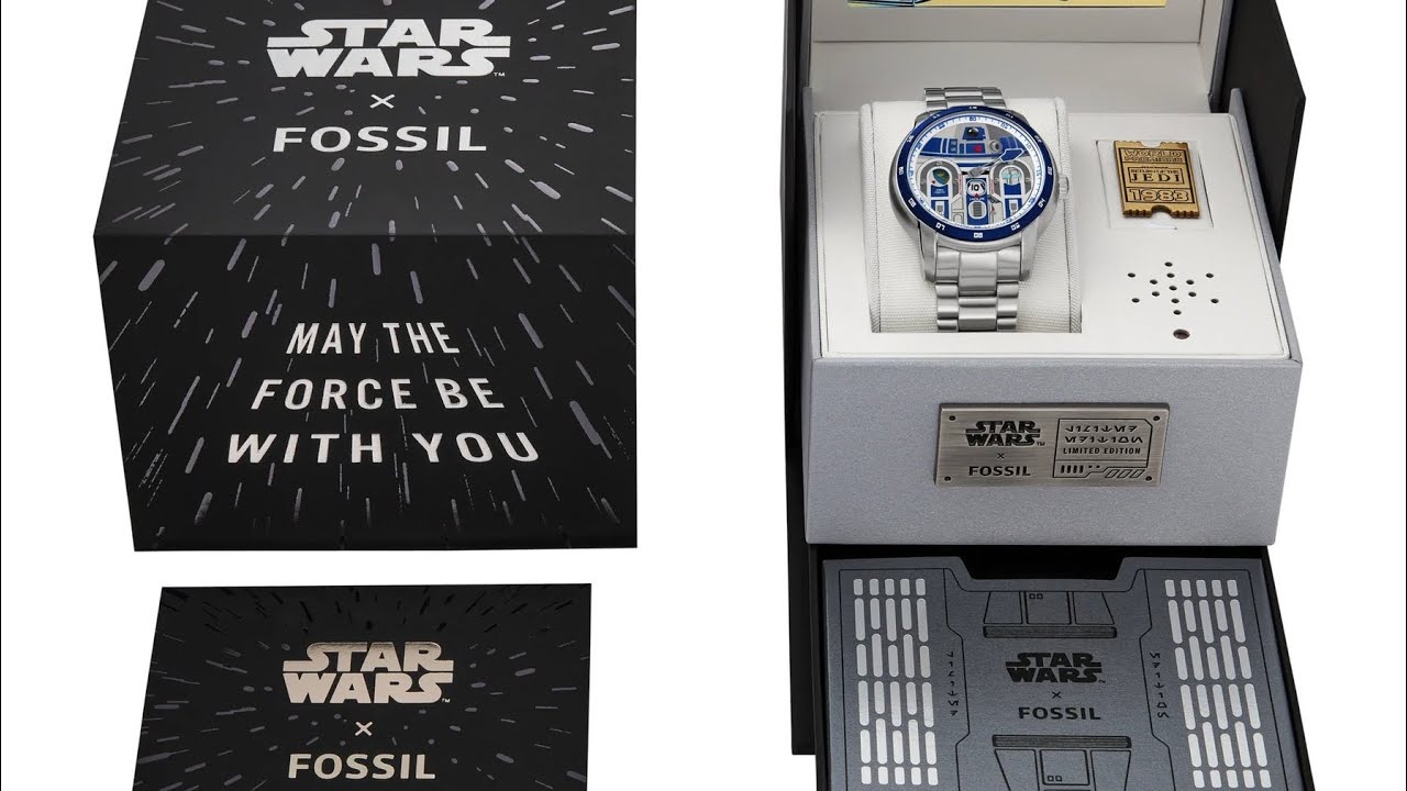 Starwars x Fossil R2D2 Automatic watch unboxing - YouTube