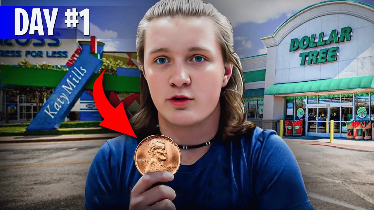 Surviving on ONE PENNY for 365 days (DAY 1) - YouTube
