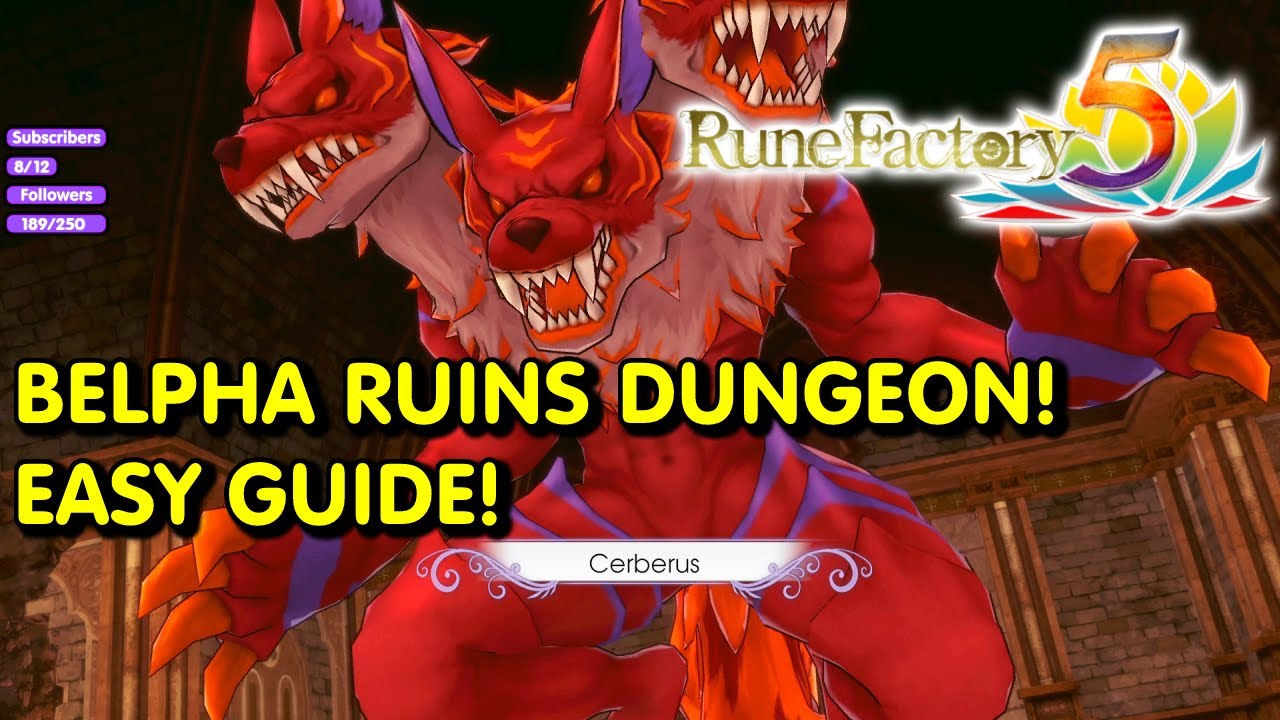 Rune Factory 5 | Belpha Ruins Dungeon | Cerberus Boss Guide ...