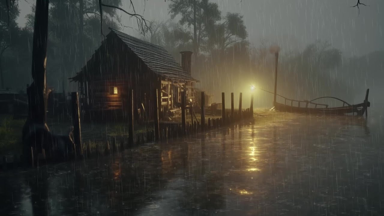 Swamp On Stormy Night With Soothing Rain Sounds For Deep Sleep | Beat ...