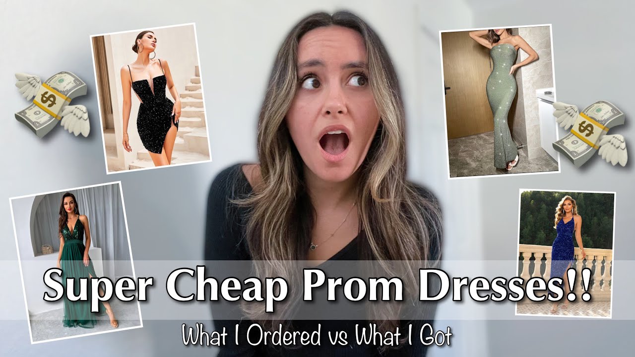 Trying On Super Cheap Prom Dresses!! | Online Shopping Expectation vs ...
