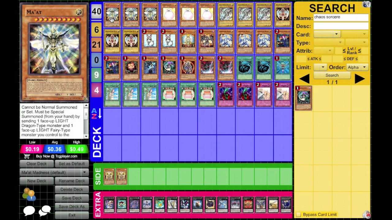 Yugioh Ma'at Madness Deck Profile! - YouTube