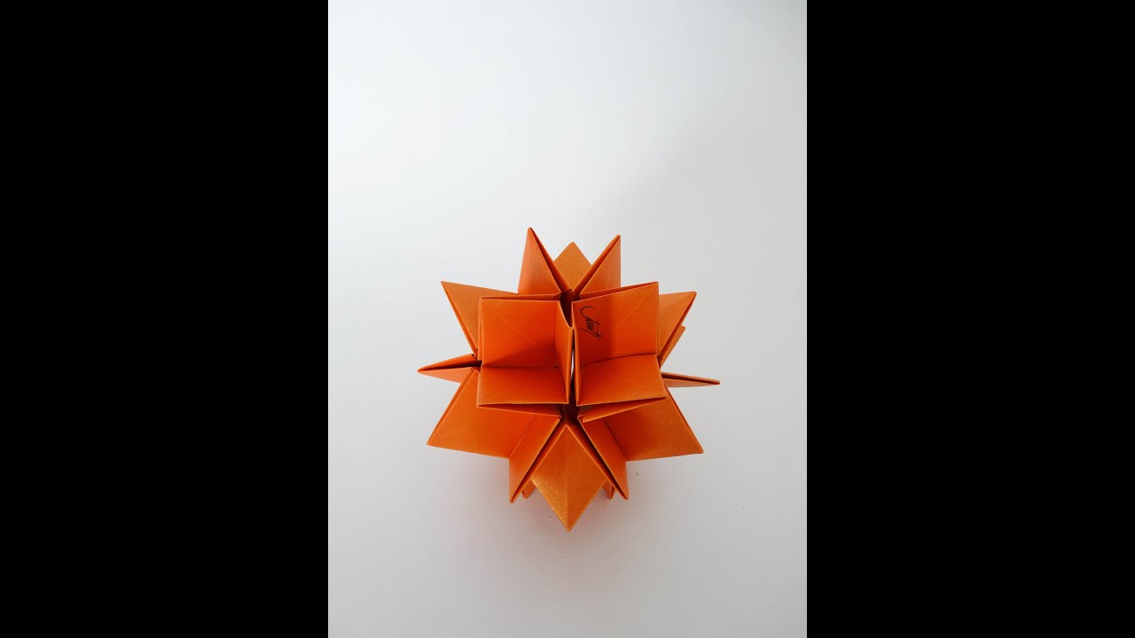 Origami Modular-kusudama Sunken Silver Star( David Brill) - YouTube
