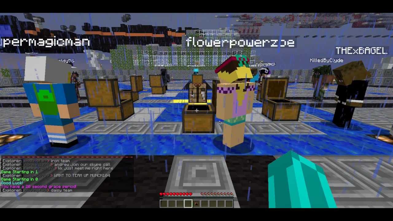 minecraft hunger games episode 1 with ip - YouTube