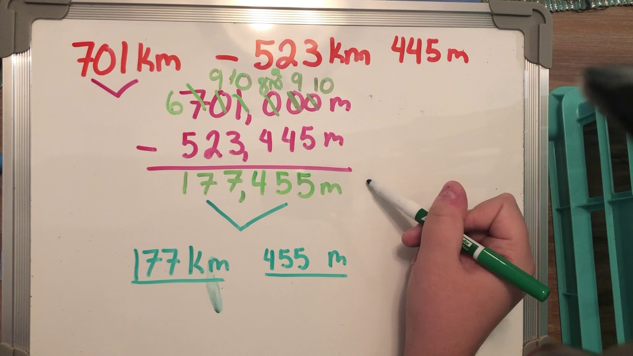 Adding and Subtracting Metric Units - YouTube
