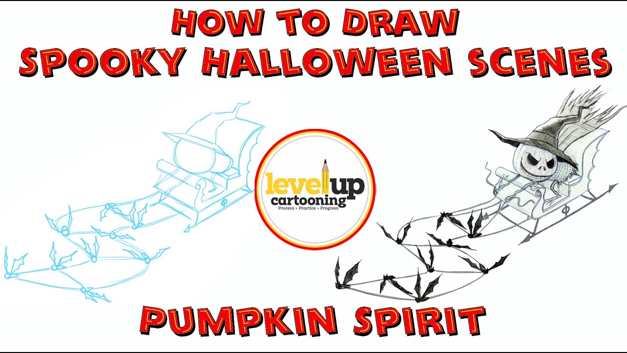 Draw Spooky Halloween Scenes - YouTube