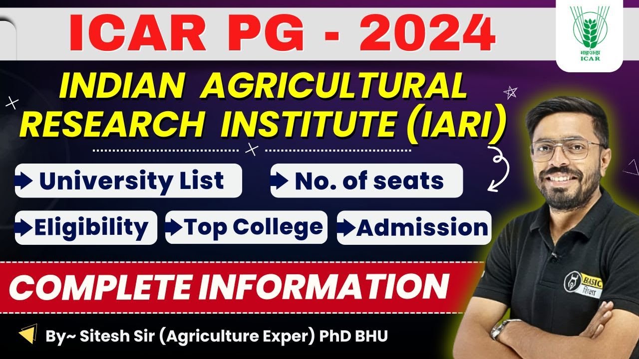 ICAR IARI PG List of Courses | IARI Category wise No. of Seats | Top ...