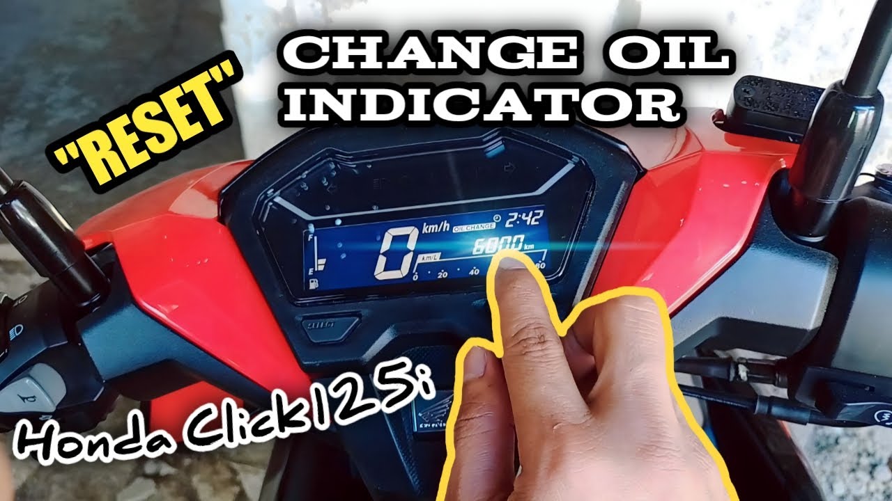 Oil Change Indicator Reset Tutorial | Honda Click 125i | DIY ...