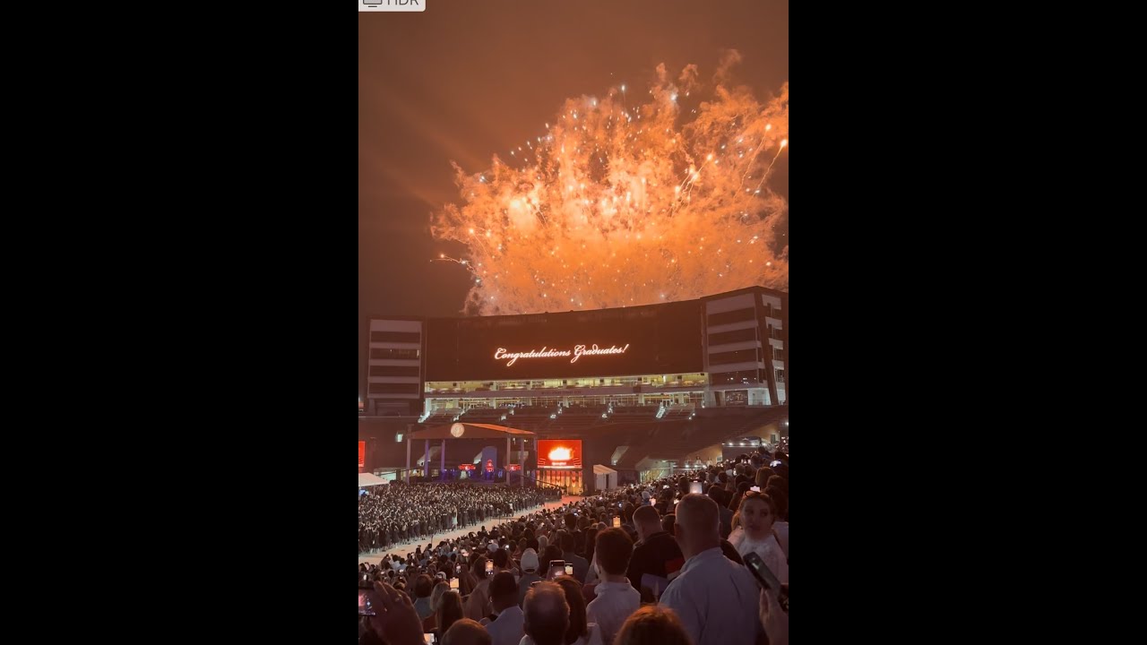 University of Texas Austin 2023 Graduate Ceremony Fireworks Finale ...