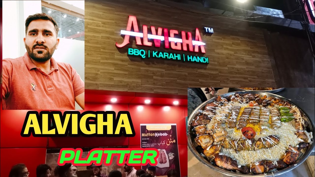 Karachi Famous BBQ Platter by Alvigha Restaurant 💙 || Family 👪 ke sath ...