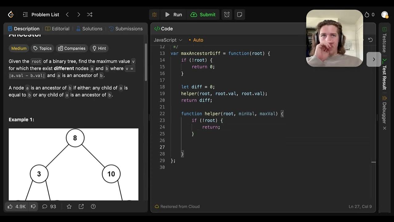 Maximum Difference Between Node and Ancestor - YouTube