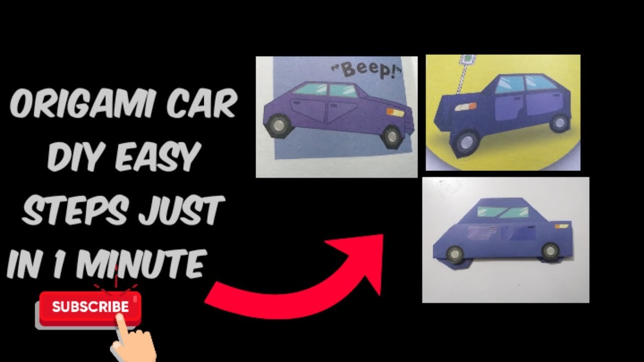DIY origami car/ How to make origami car/pretend play car/Must watch ...