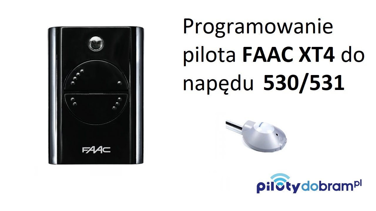Programowanie pilota do napędów FAAC 530/531 - YouTube