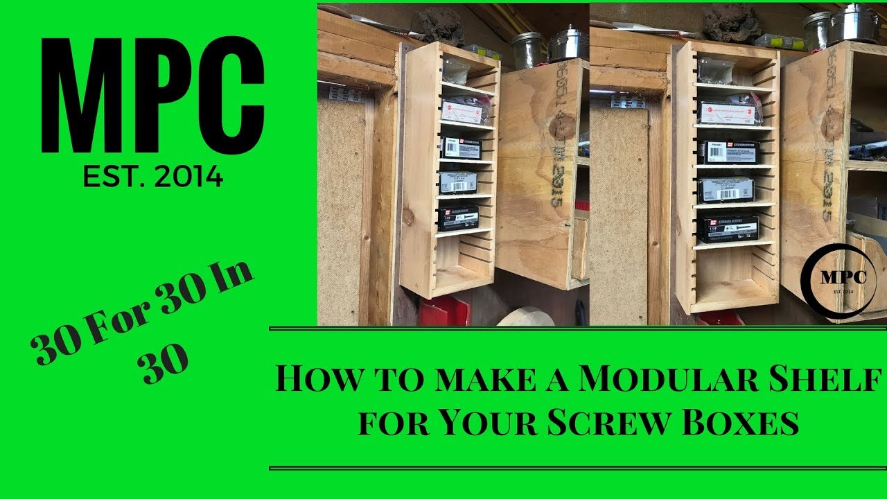 How to make a Modular Shelf for Your Screw Boxes - YouTube