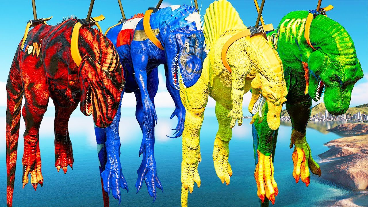 (Jurassic World Evolution🌍)Iron Fist T-Rex,Captain I-Rex,Gigano ...