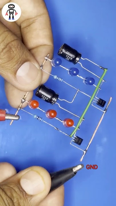 Simple LED Flasher Circuits using BC547 | Science Project | Electronics Projects #shorts - YouTube