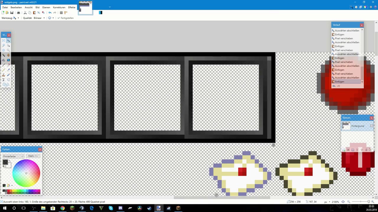 Die Hotbar pixeln | paint.net Speedart | M3GAPlays - YouTube