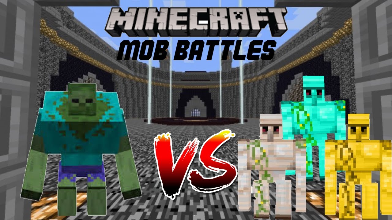Mutant zombie vs Golem Army!! Minecraft Mob battles. - YouTube