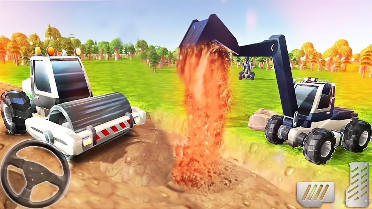 Mega Excavator Heavy Road Builder - Construction Machines - Android ...