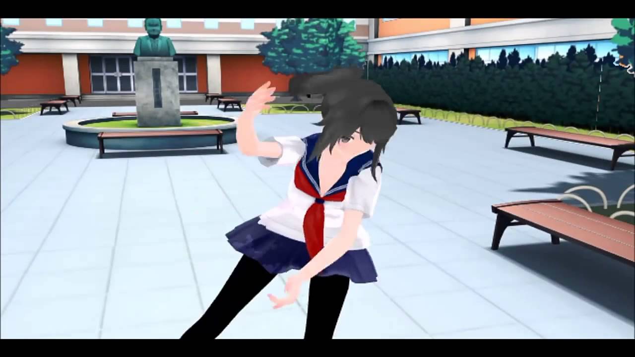 (Mmd × yandere simulator) when yandere sees one of he rivals dead - YouTube