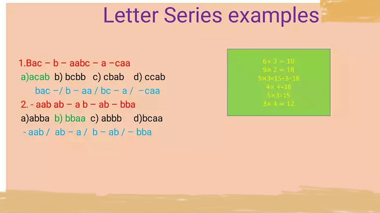 Alpha numerical -letter series || suresh maths tricks - YouTube