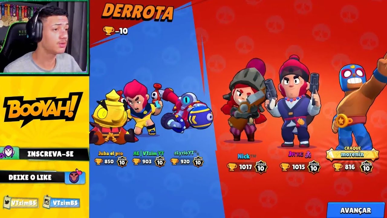 CAÍ CONTRA O VTZIM EM LIVE !!! BRAWL STARS! - YouTube