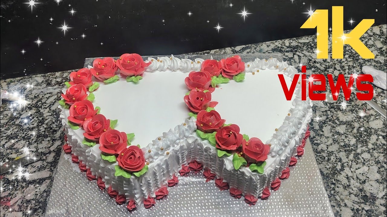 Two Heart Shape Cake Design/Heart Shape Cake/Two Layer Heart Cake ...