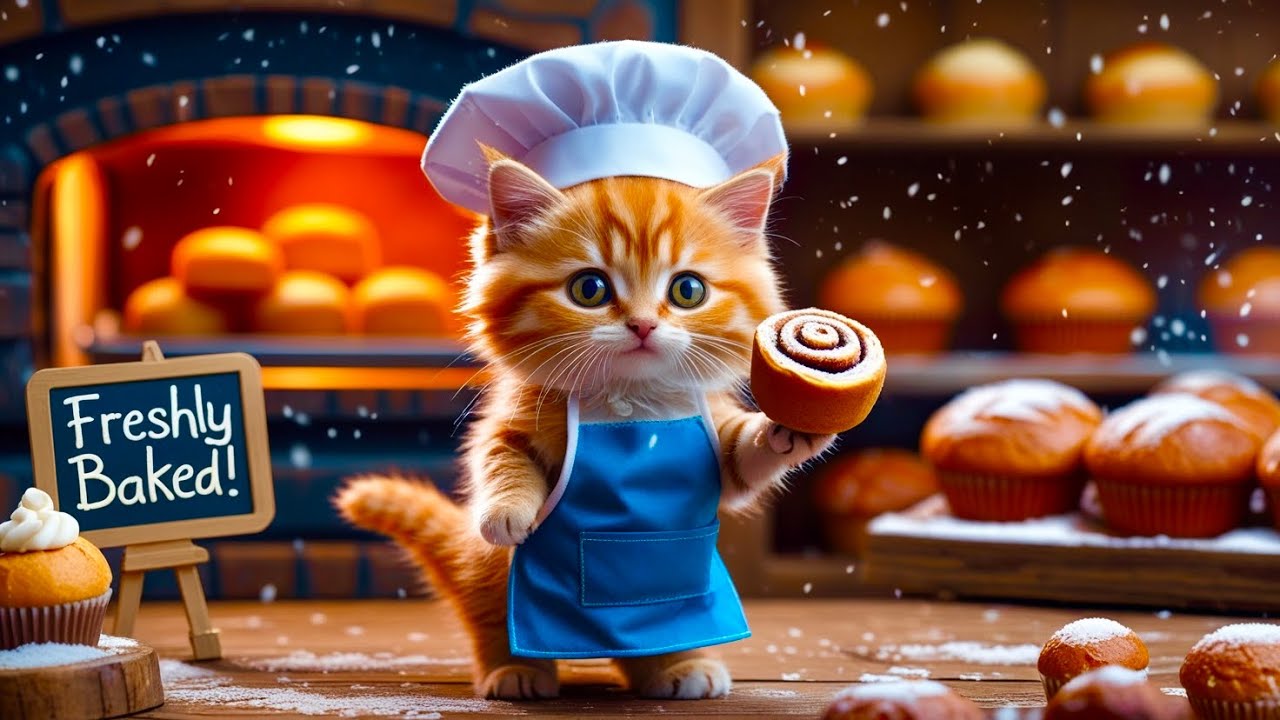 Tiny Kitten’s Cozy Bakery Adventure! 🐾 Fresh Bread & Pastries | Cute & Relaxing ASMR - YouTube