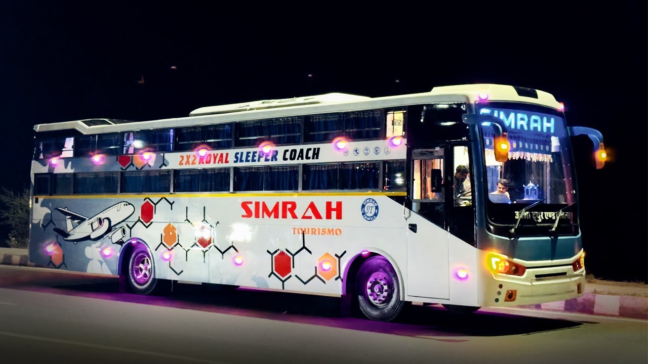 Ashok Leyland 2x2 Luxury Sleeper bus delivered to Simrah Travels by ...