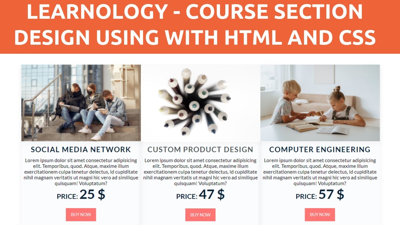 Responsive Website Design Learnology Courses Section Using With Html And Css Webmode