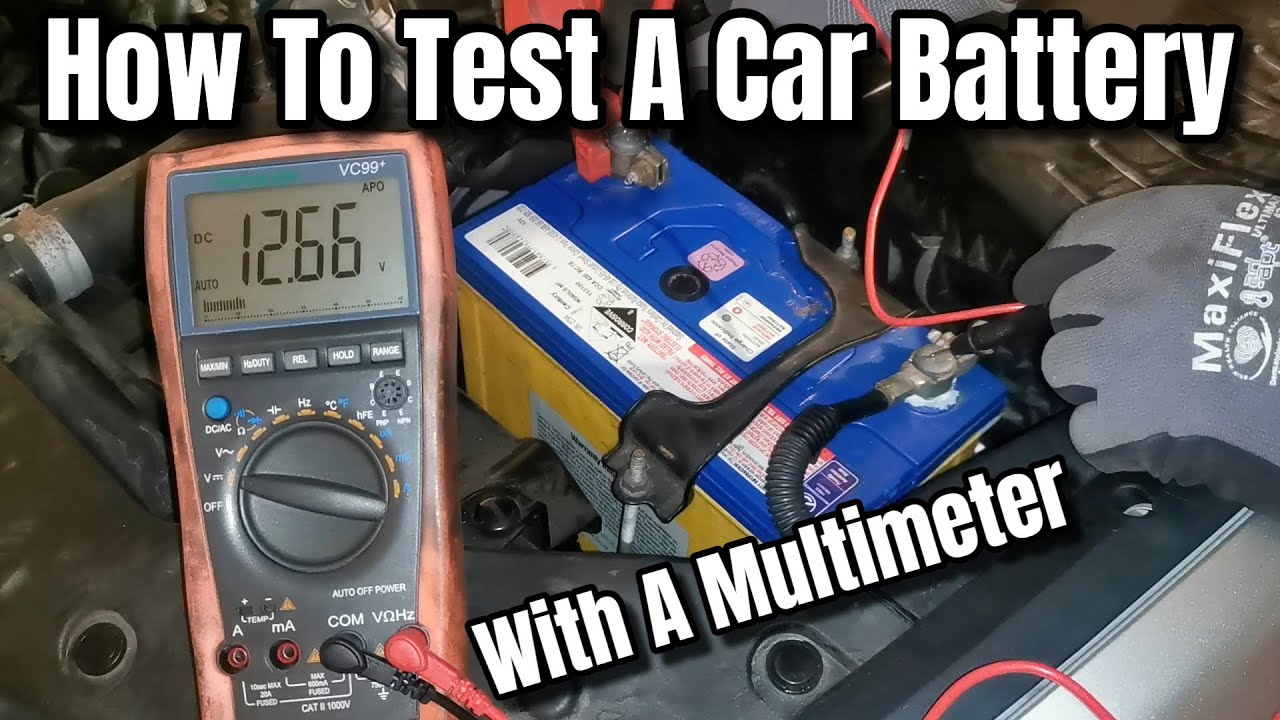 Car Battery Testing Using A Multimeter - How To DIY - YouTube