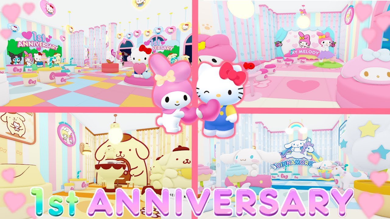1 st Anniversary Floor Cafe Tour! | Roblox My Hello Kitty Cafe Ideas ...