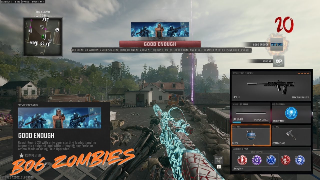 Unlocking BO6 Zombies Dark Ops calling card Good Enough - No Commentary ...