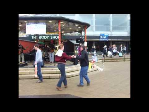 The Fantastic Elastic Band and dancers on the Bandstand, Crawley, Dec ...