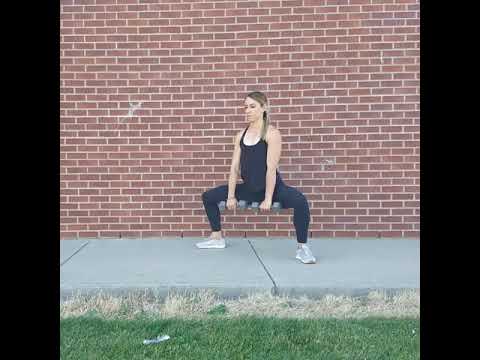 Isometric Sumo Squat Hold Alternating Front Raise - YouTube
