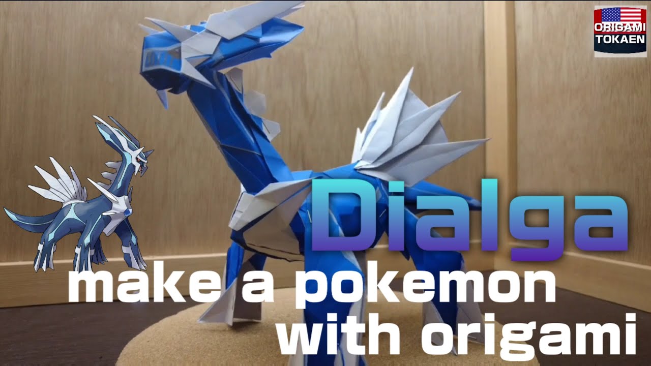 【Dialga】make a pokemon with origami - YouTube