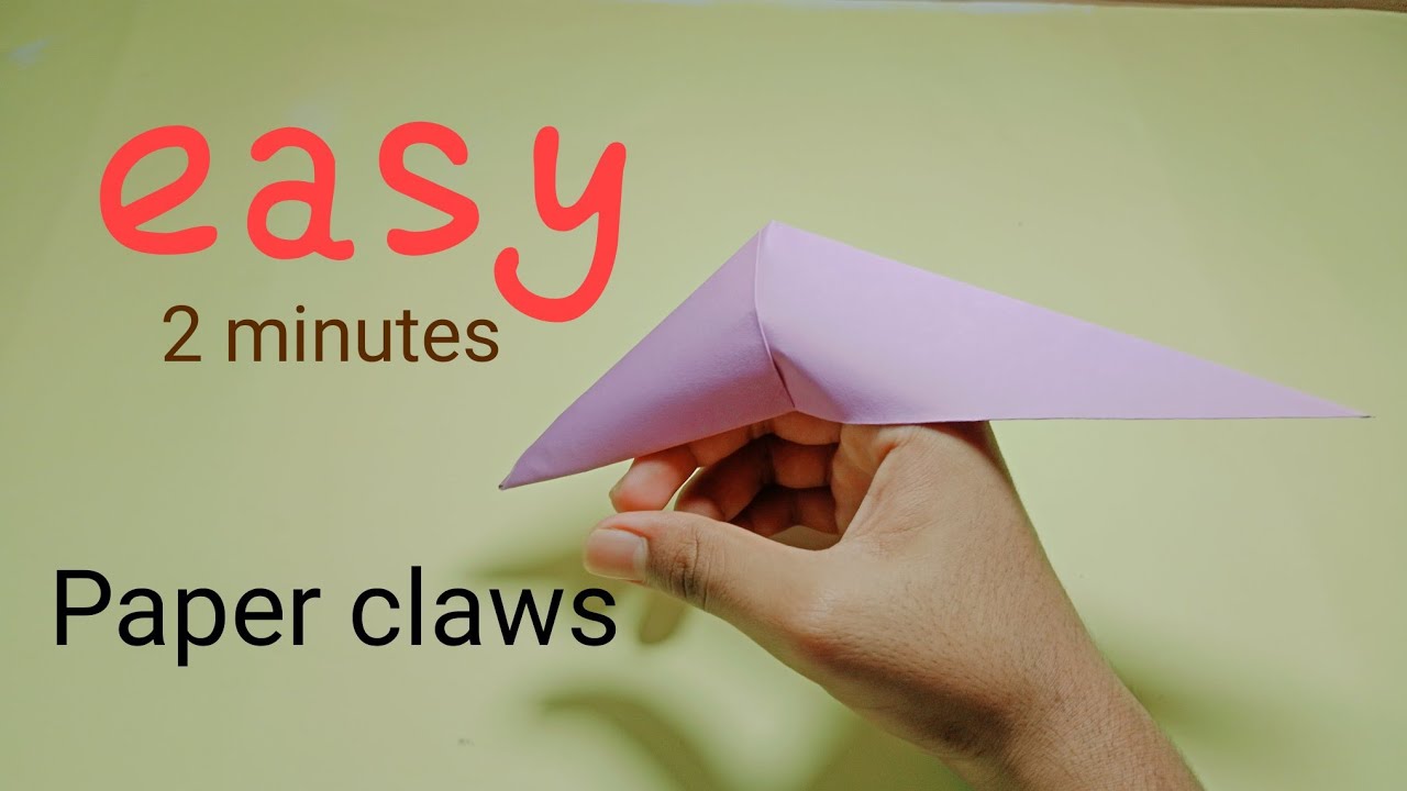 How to make paper claws||Origami paper claws #origami - YouTube