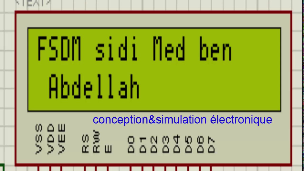 afficheur LCD 16x2 avec arduino uno simulation sur ISIS - YouTube