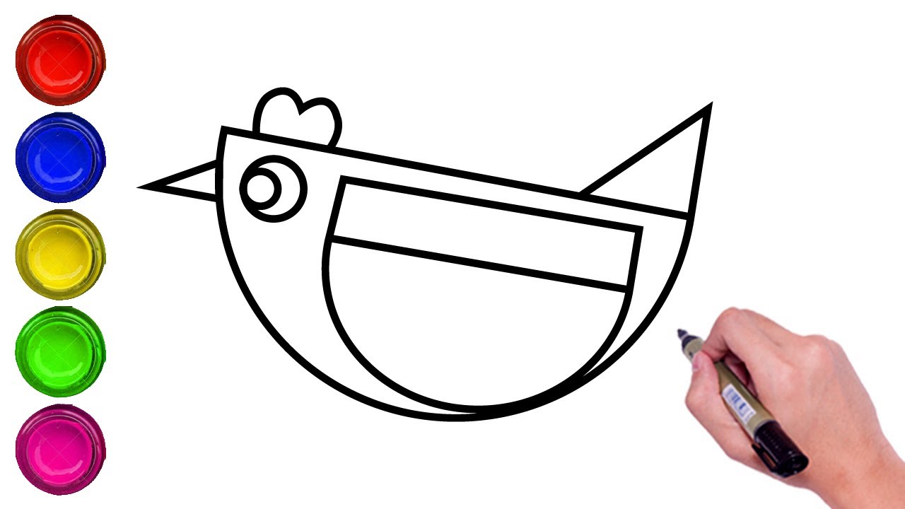 HOW TO DRAW A CHICKEN | HOW TO DRAW A CHICK STEP BY STEP | DRAW AND ...