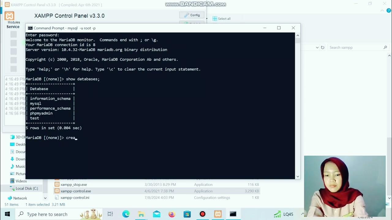 Tugas Membuat Basis Data Pada Cmd Menggunakan Bahasa Mysql Youtube