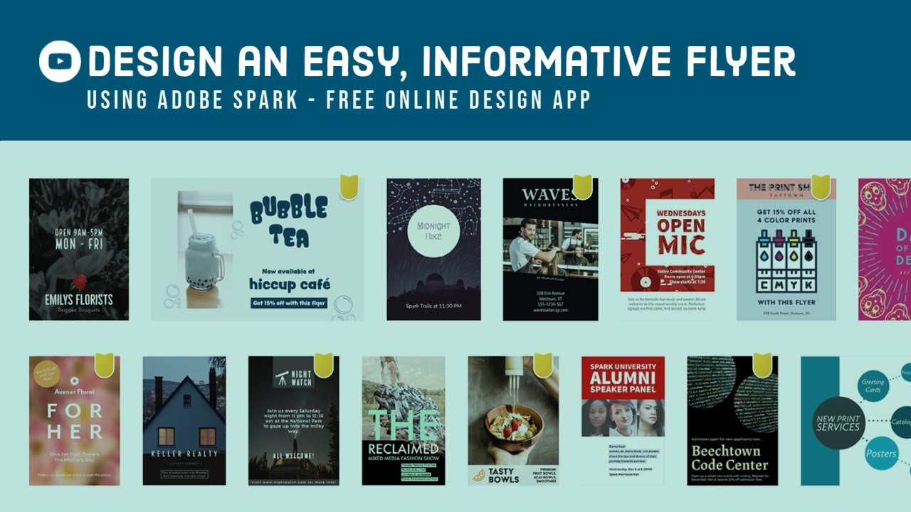 Design an easy, informative flyer using Adobe Spark / Student Edition ...