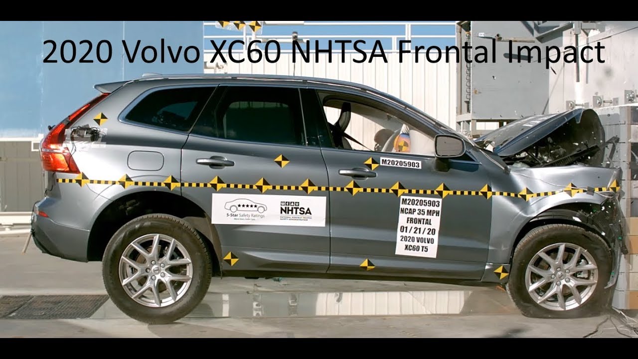 2020-2024 Volvo XC60 NHTSA Full-Overlap Frontal Crash Test - YouTube