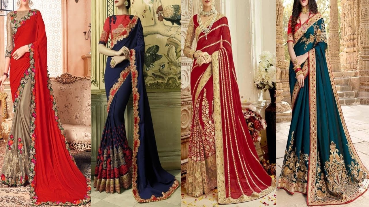 Party Wear Sarees // Beautiful Latest Designer Sarees - YouTube
