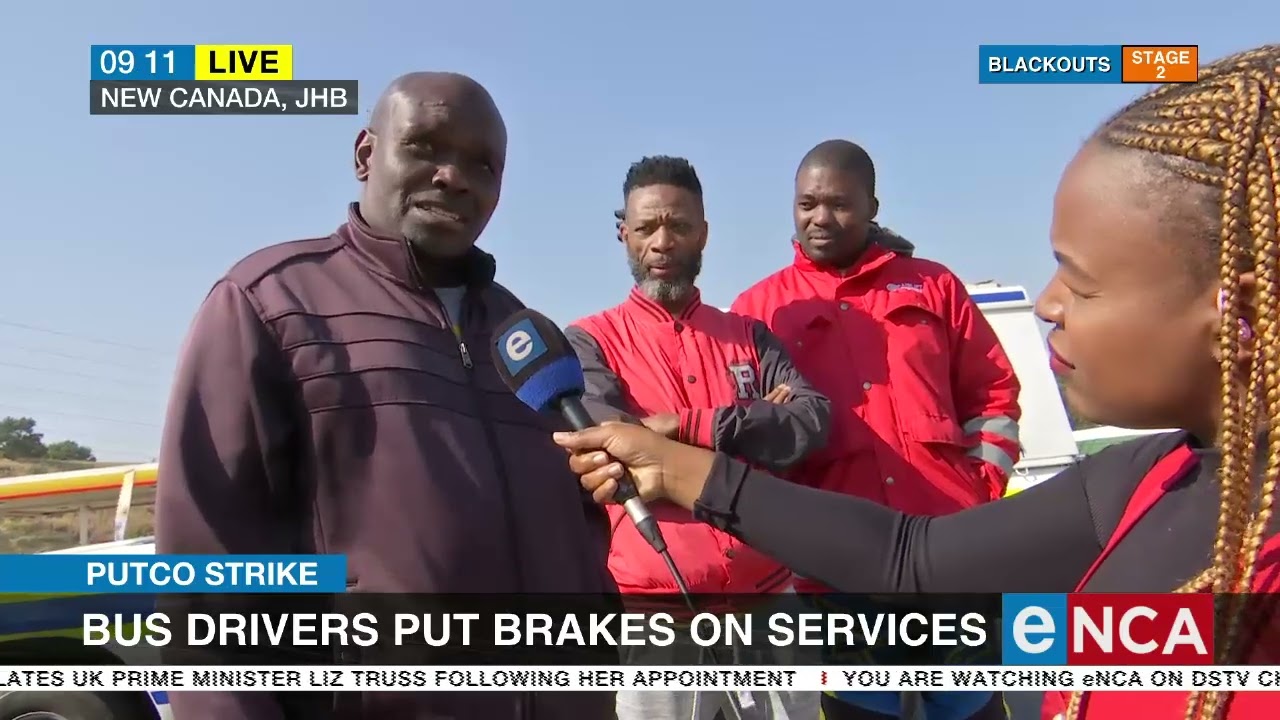 Putco bus drivers put brakes on services - YouTube